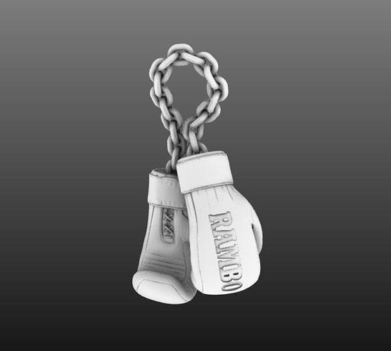 Rambo Knockout Boxing Gloves Pendant 3D model 3D printable | CGTrader