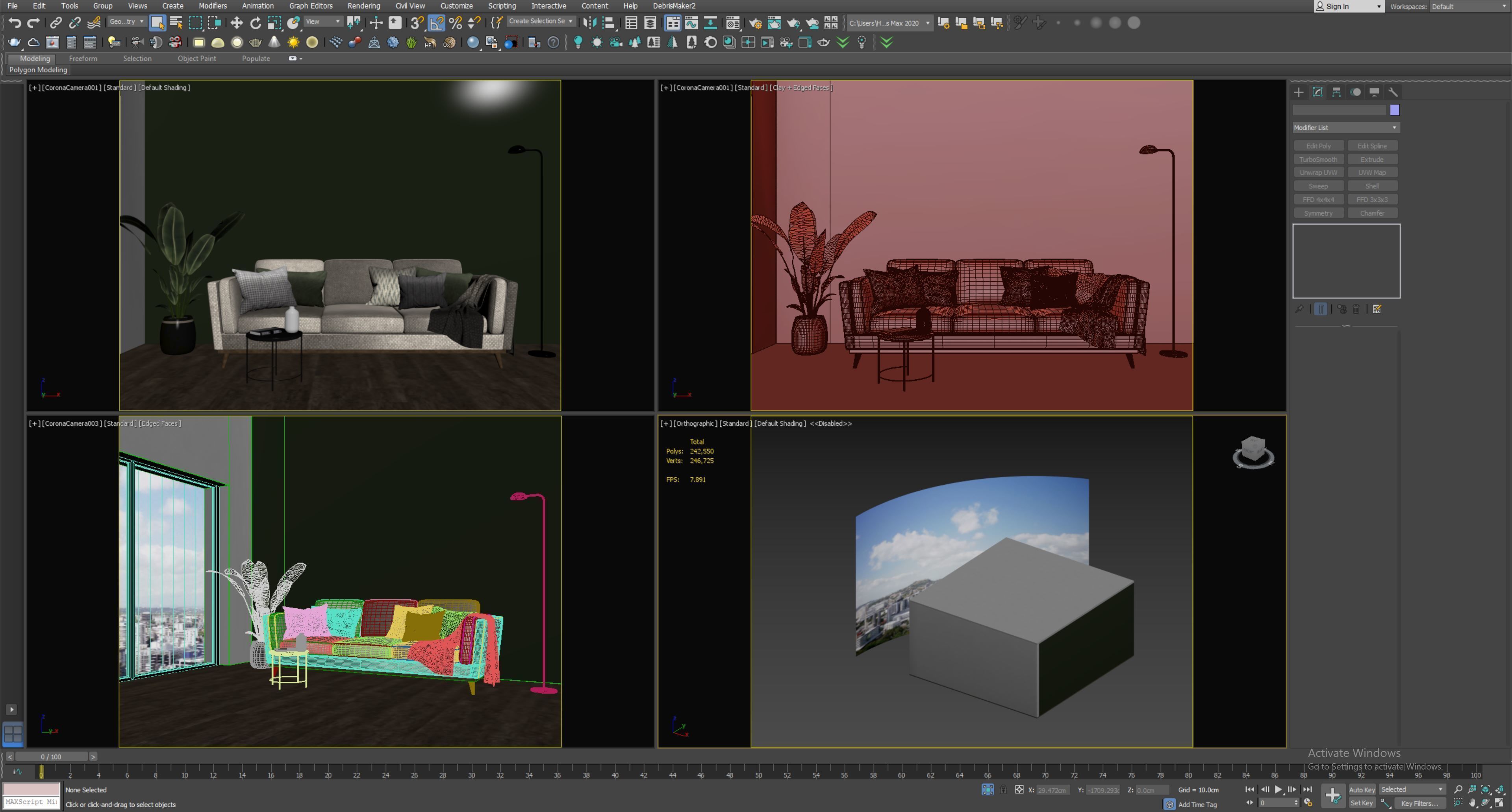 interior simple scene 24 3D model | CGTrader