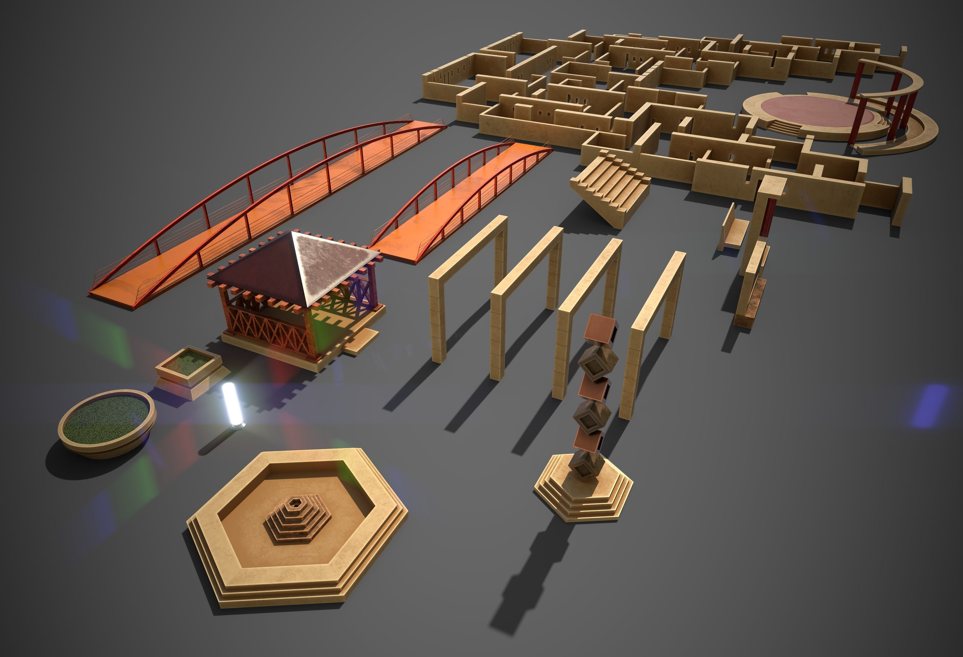 3D model Children Park Structure VR / AR / low-poly | CGTrader
