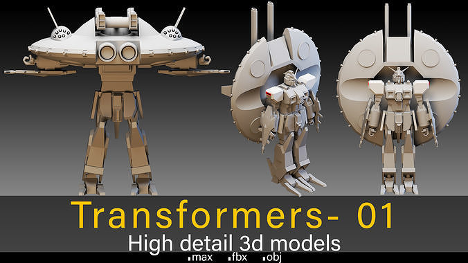3D model Transformers- 01- High detail 3d models VR / AR / low-poly ...