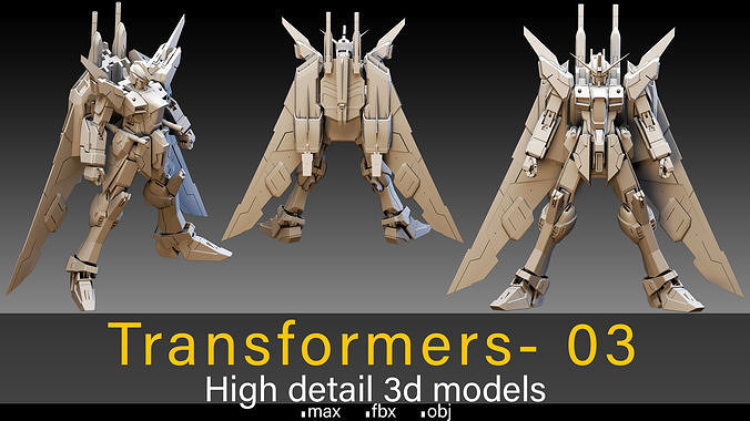 3D model Transformers- 03- High detail 3d models VR / AR / low-poly ...