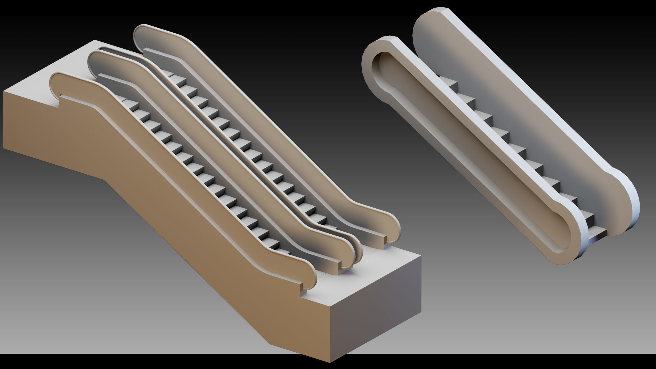 3D model 30 Elevators and Escalators- High detail 3d models VR / AR ...