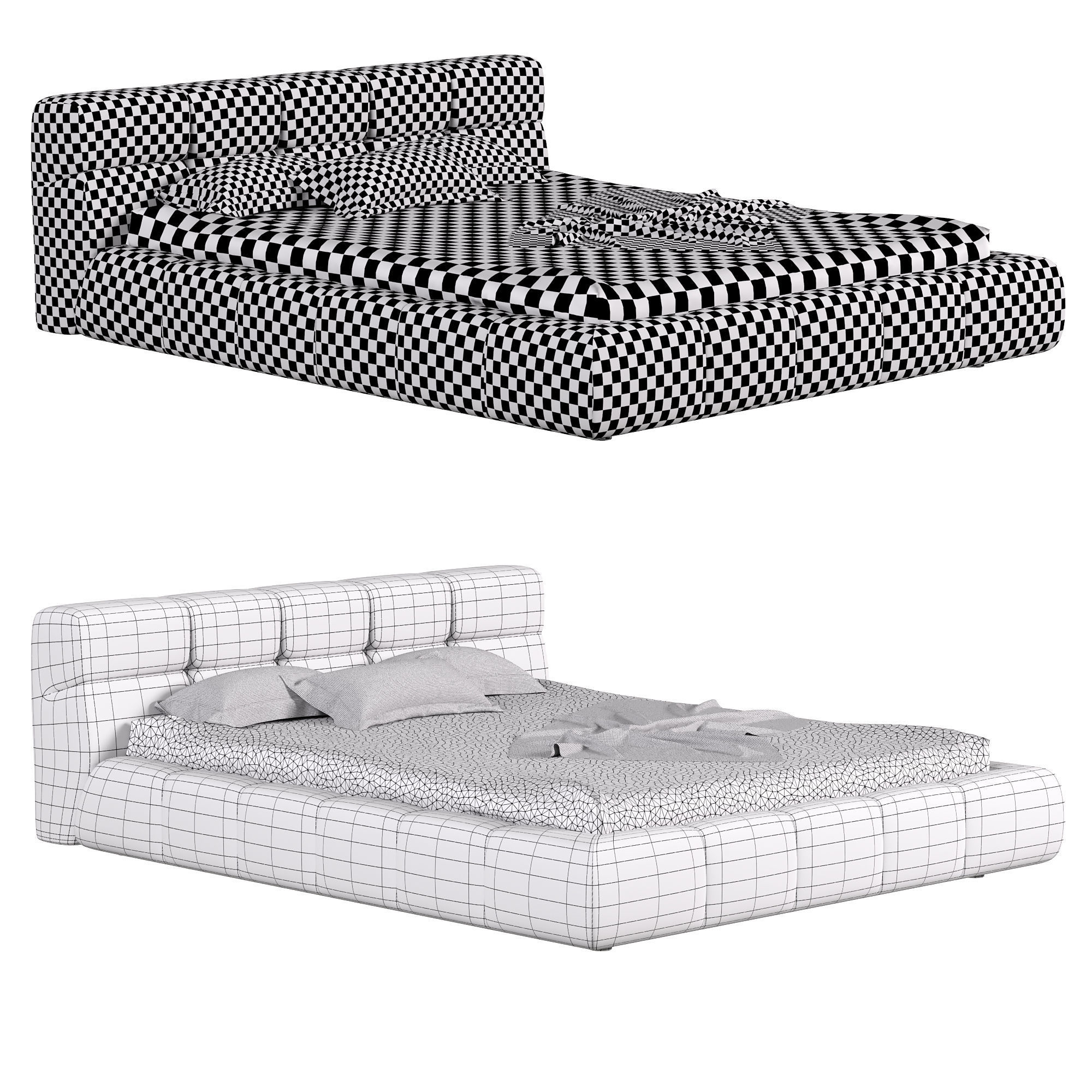 TUFTY BED 3D model | CGTrader