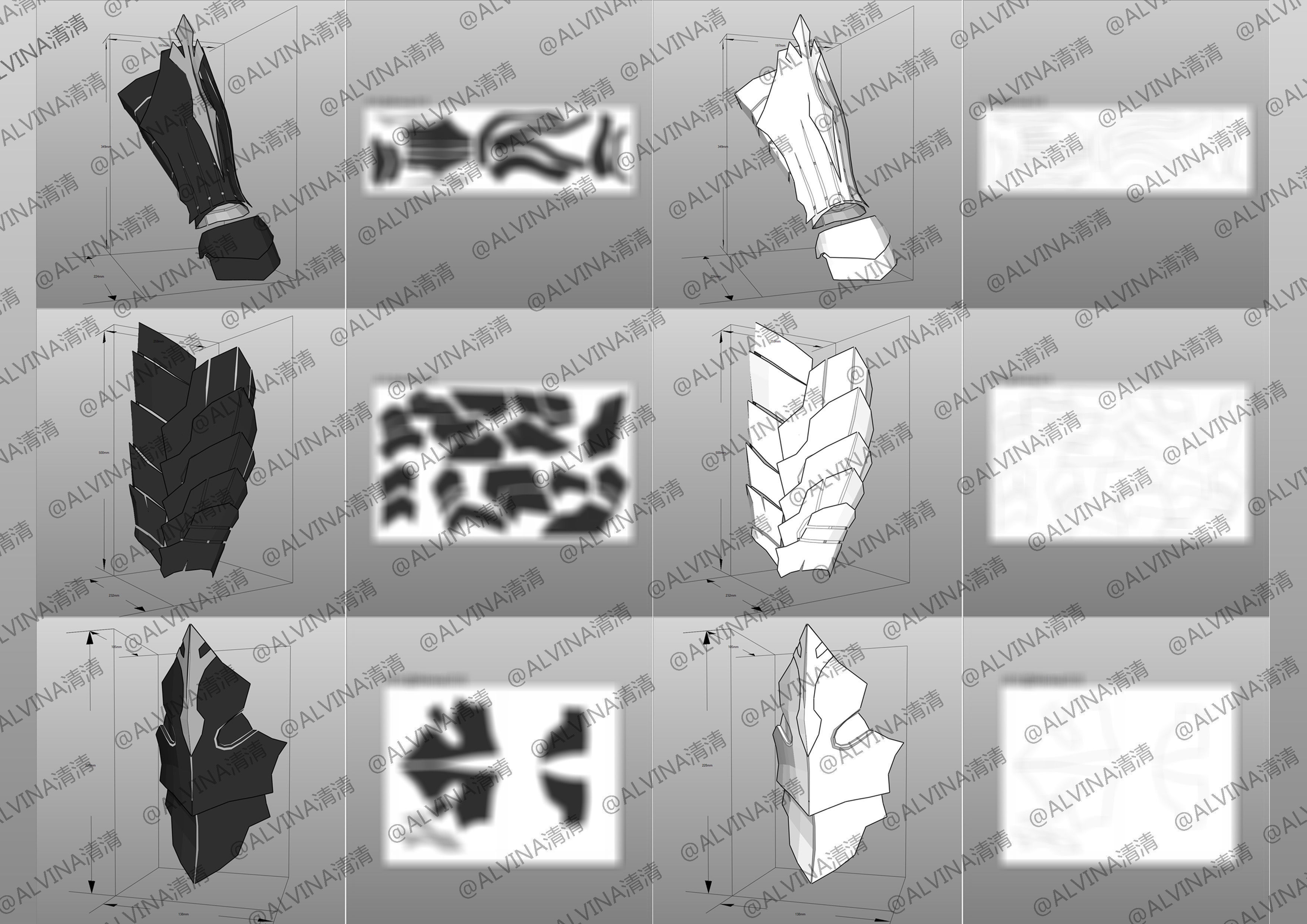 3D model Tales of Arise Alphen Armor - DIY Cosplay Pepakura Foam ...