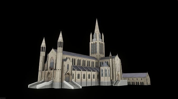 3D model 3D Church Building VR / AR / low-poly | CGTrader