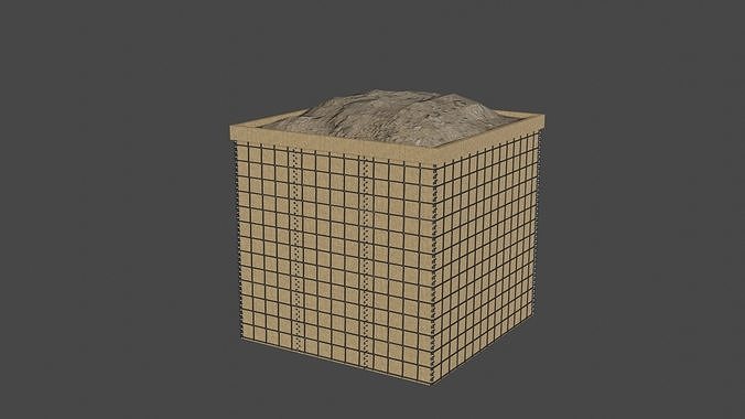 Sand wall military free 3D model | CGTrader