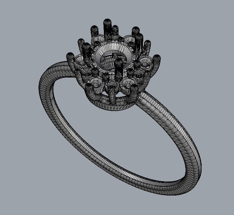 Classic Gemstone Ring 3D model 3D printable | CGTrader