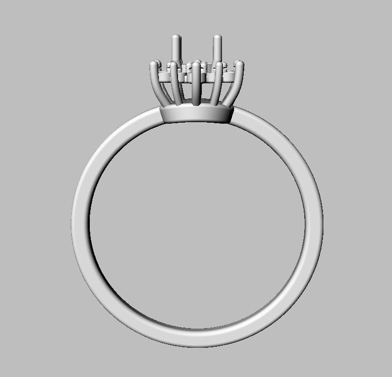 Classic Gemstone Ring 3D model 3D printable | CGTrader