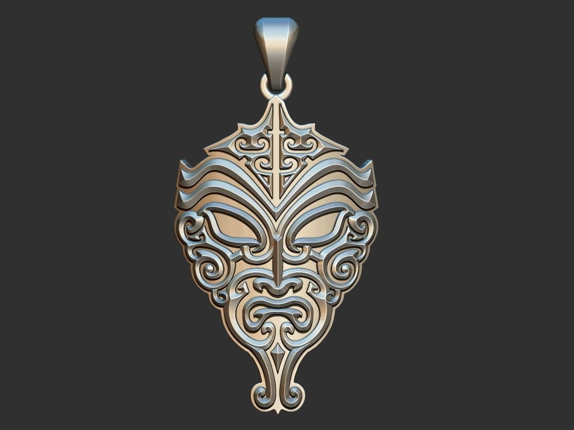 Frown Carranca Maori 3D model 3D printable | CGTrader