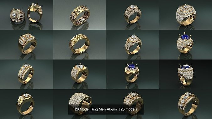 26 Model Ring Men Album 3D Model Collection 3D printable | CGTrader