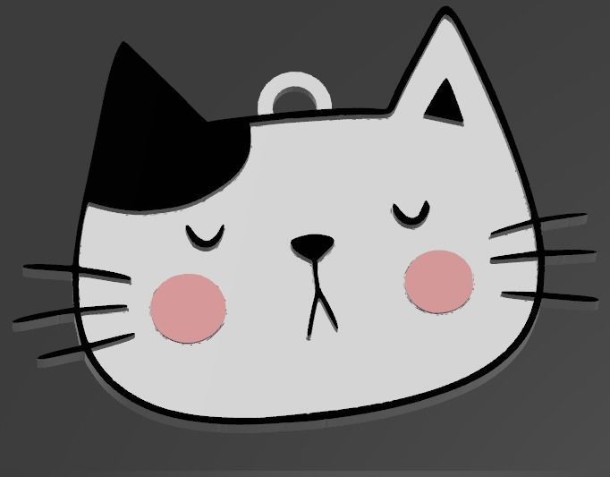 pack cats tags chapita para gatos gatitos pets pet tag 3D model | CGTrader