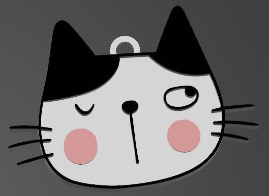 pack cats tags chapita para gatos gatitos pets pet tag 3D model | CGTrader