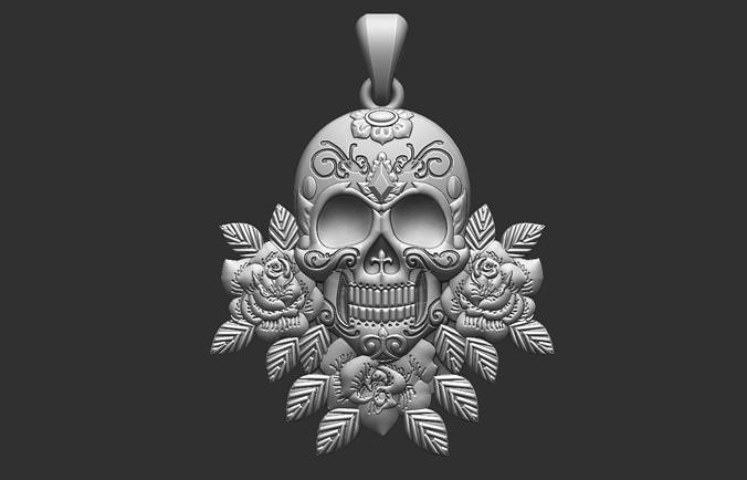 Sugar Skull 3D model 3D printable | CGTrader