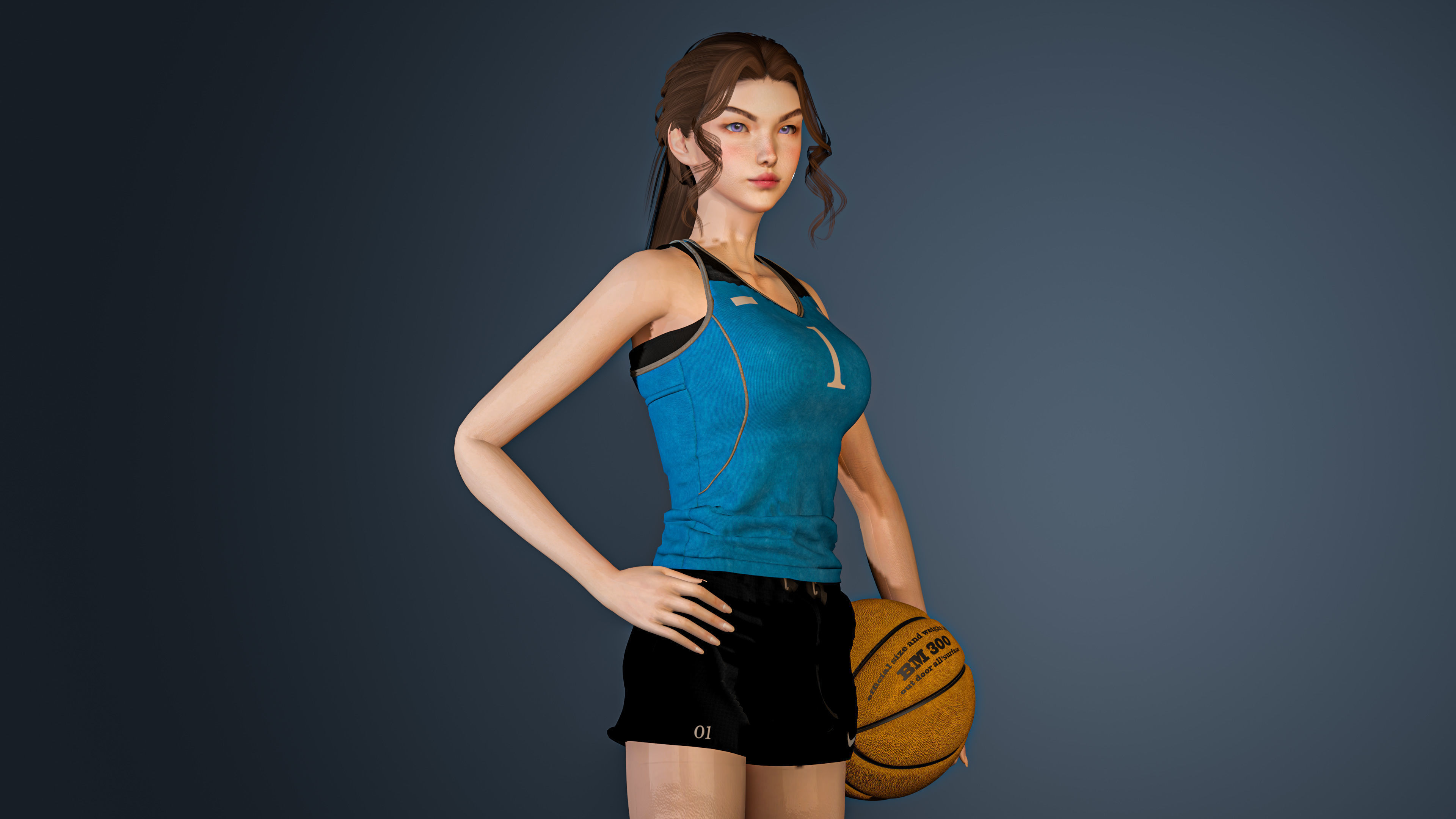 3D model Sport Girl - Game Ready VR / AR / low-poly | CGTrader