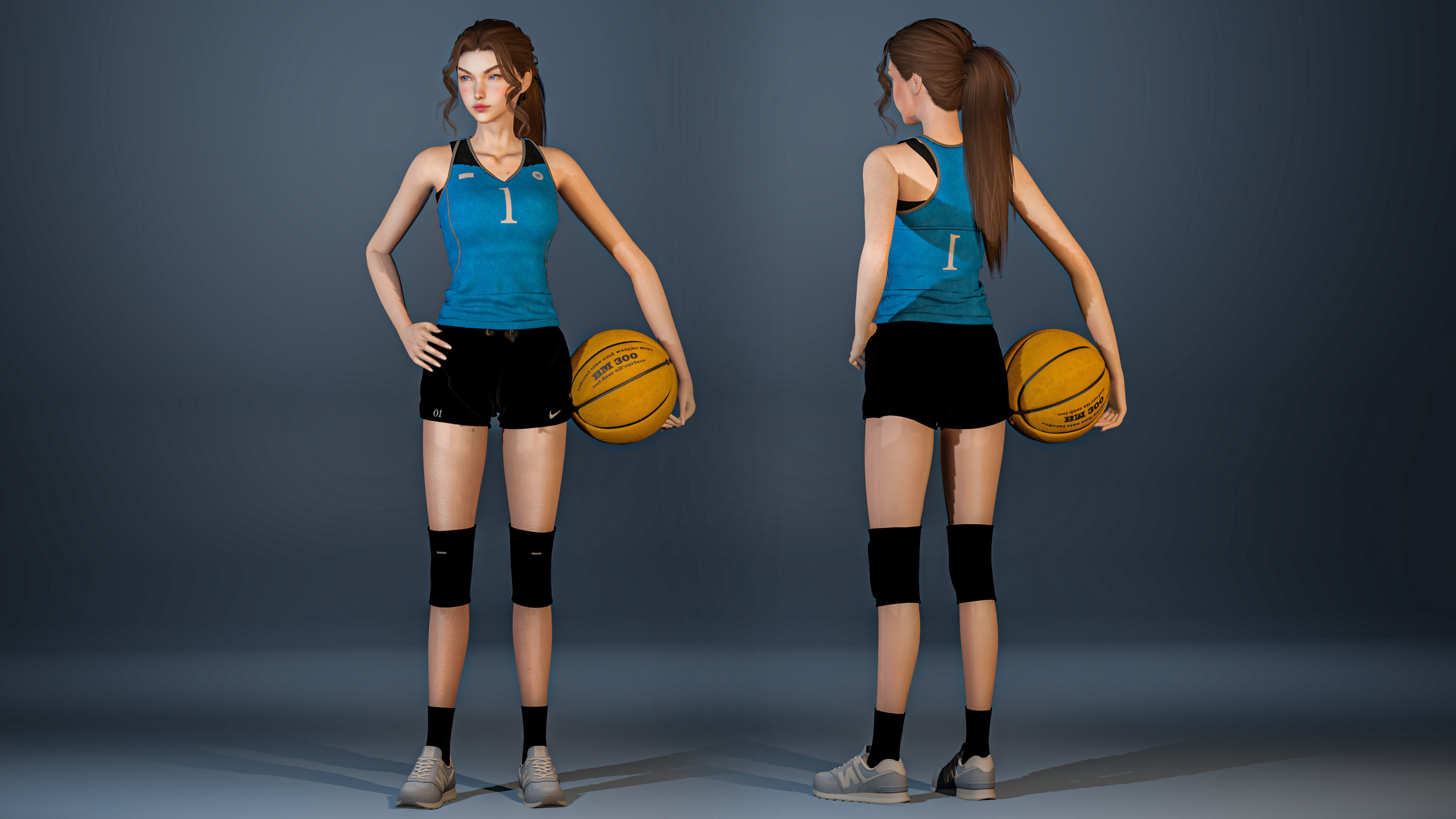 3D model Sport Girl - Game Ready VR / AR / low-poly | CGTrader