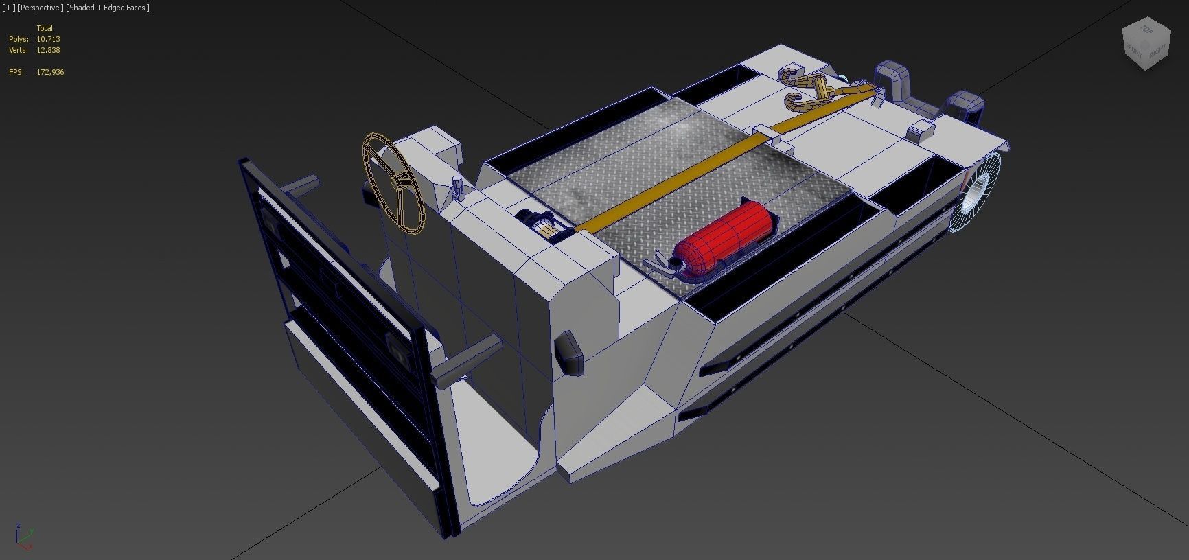 3D model Pushback Lektro 8750 tractor Low Poly VR / AR / low-poly ...