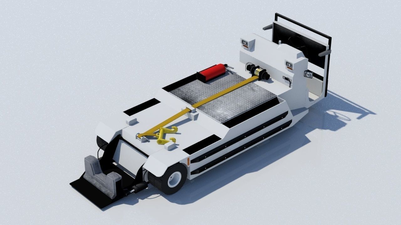 3D model Pushback Lektro 8750 tractor Low Poly VR / AR / low-poly ...