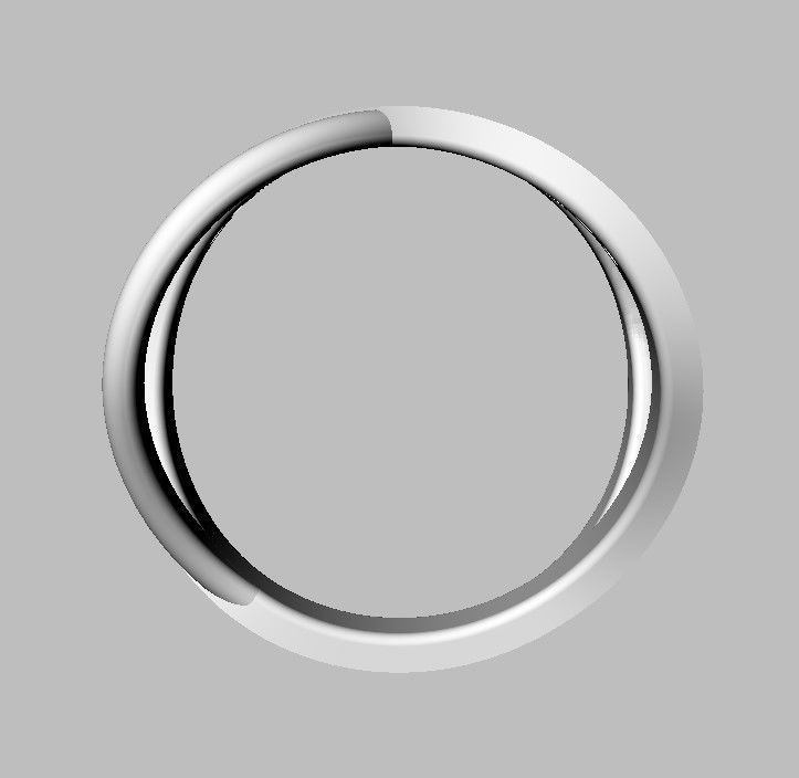 Diamond Crossing Ring 3D model 3D printable | CGTrader