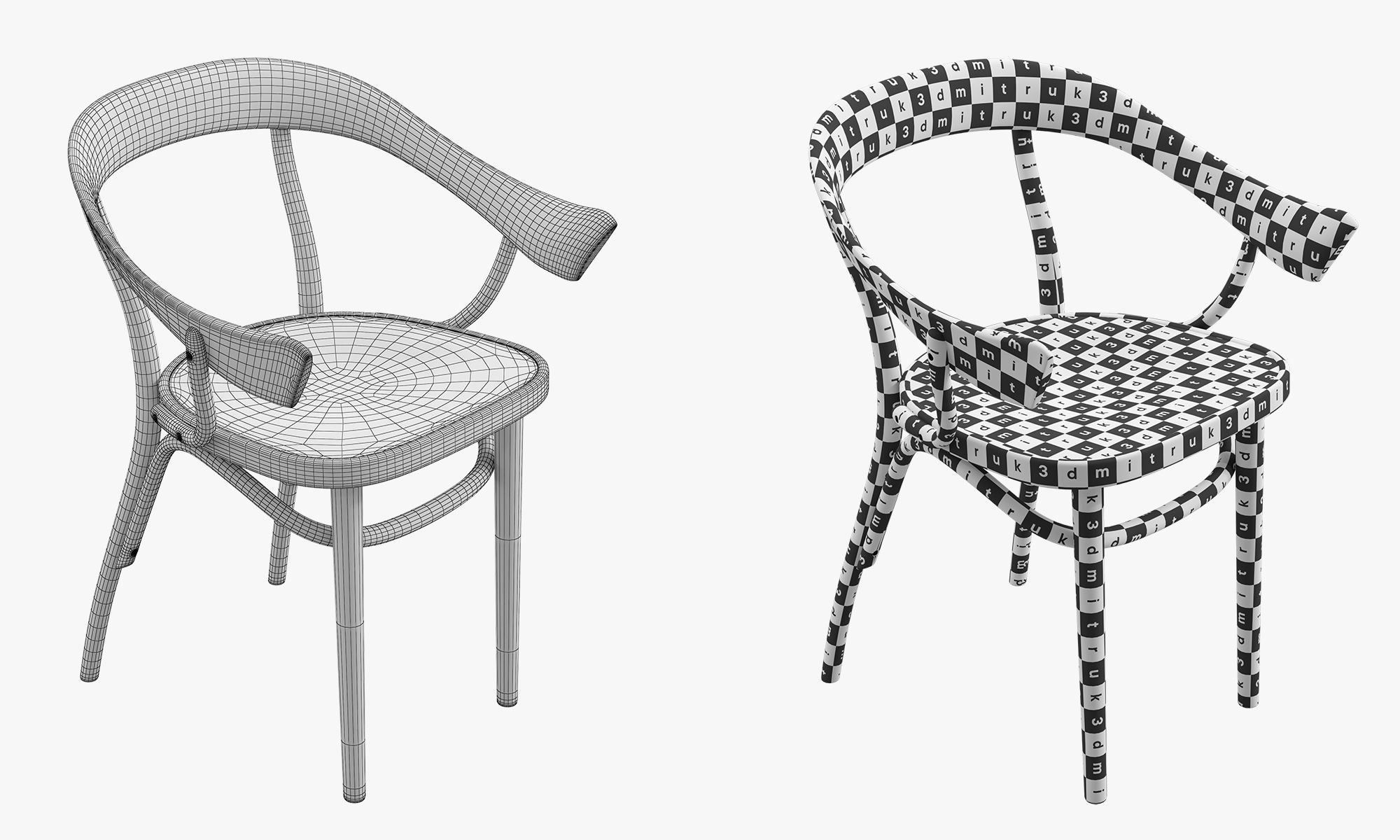 Bistrotstuhl by Nigel Coates 2 options 3D model | CGTrader