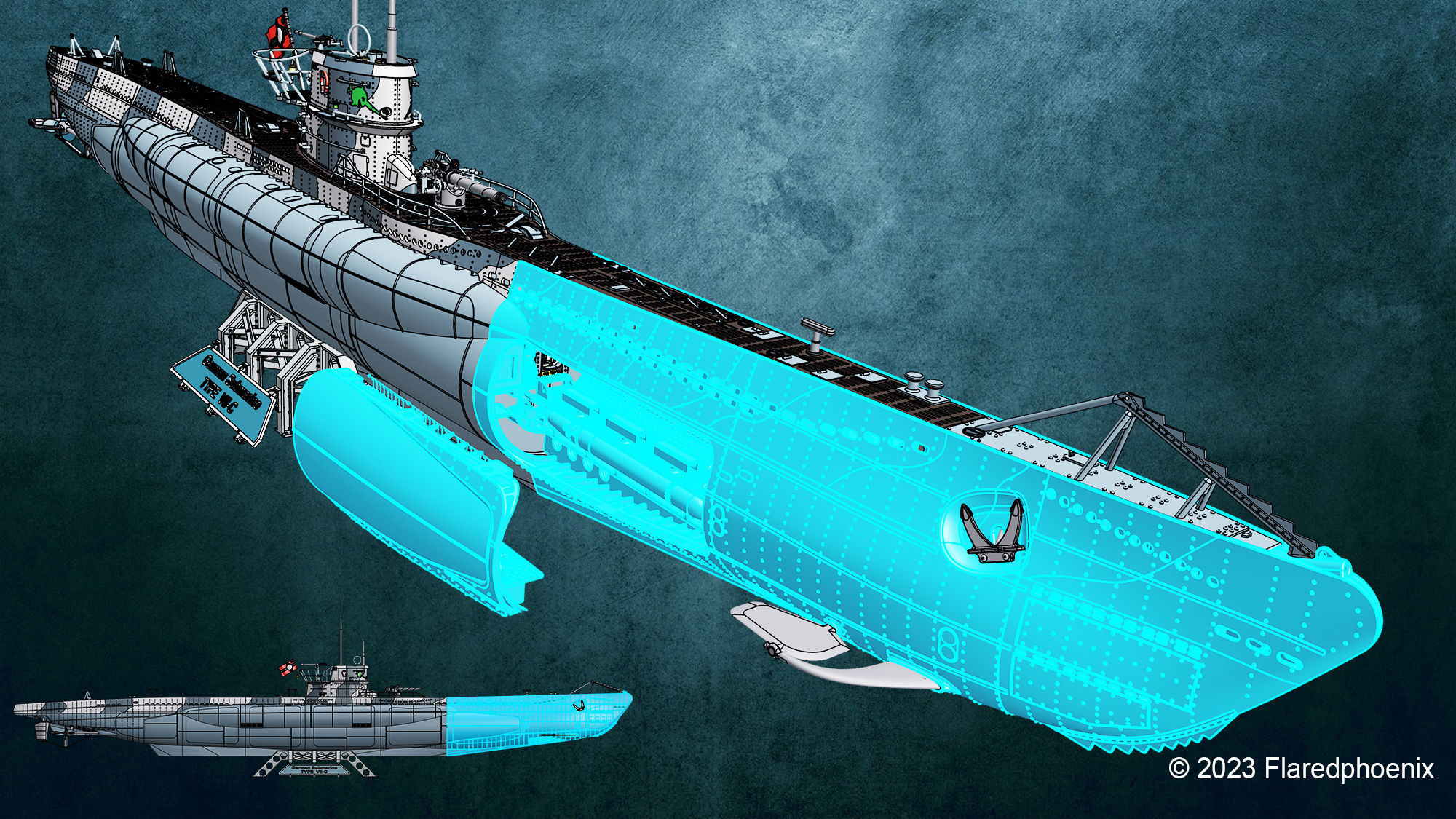 U-Boot Typ VII-C Interior 3D model 3D printable | CGTrader