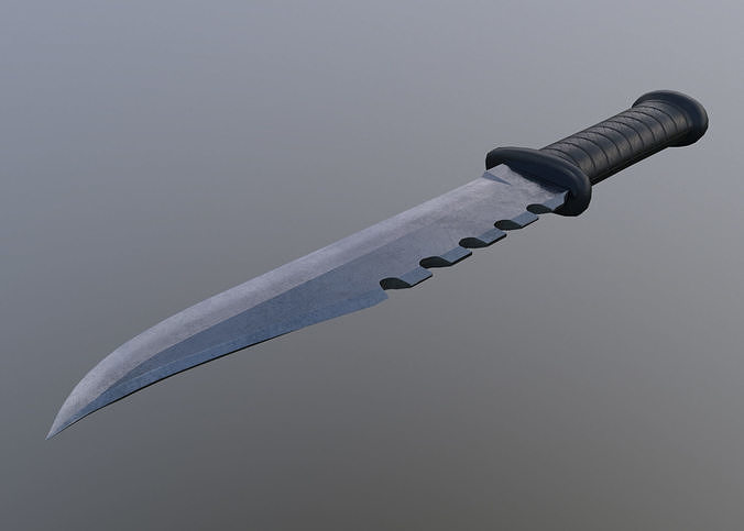 3D model Realistic Combat Knife - Low Poly VR / AR / low-poly | CGTrader