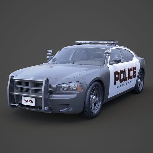Police Car 001 3D model | CGTrader