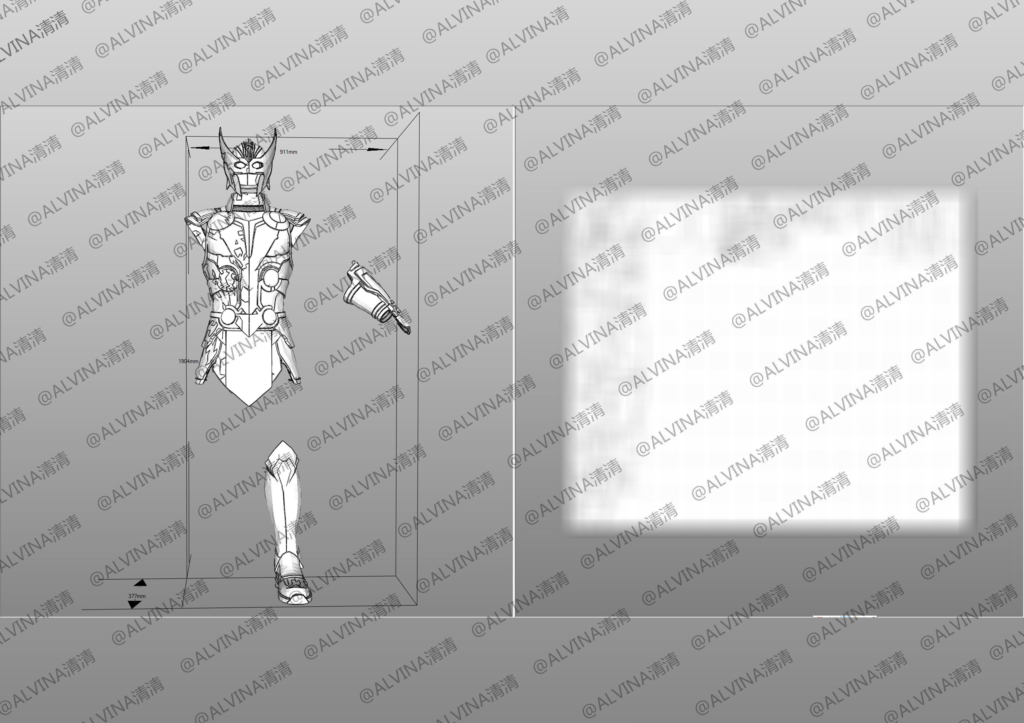 3D model Thor 2022 Armor - DIY Cosplay Pepakura Foam Template VR / AR ...