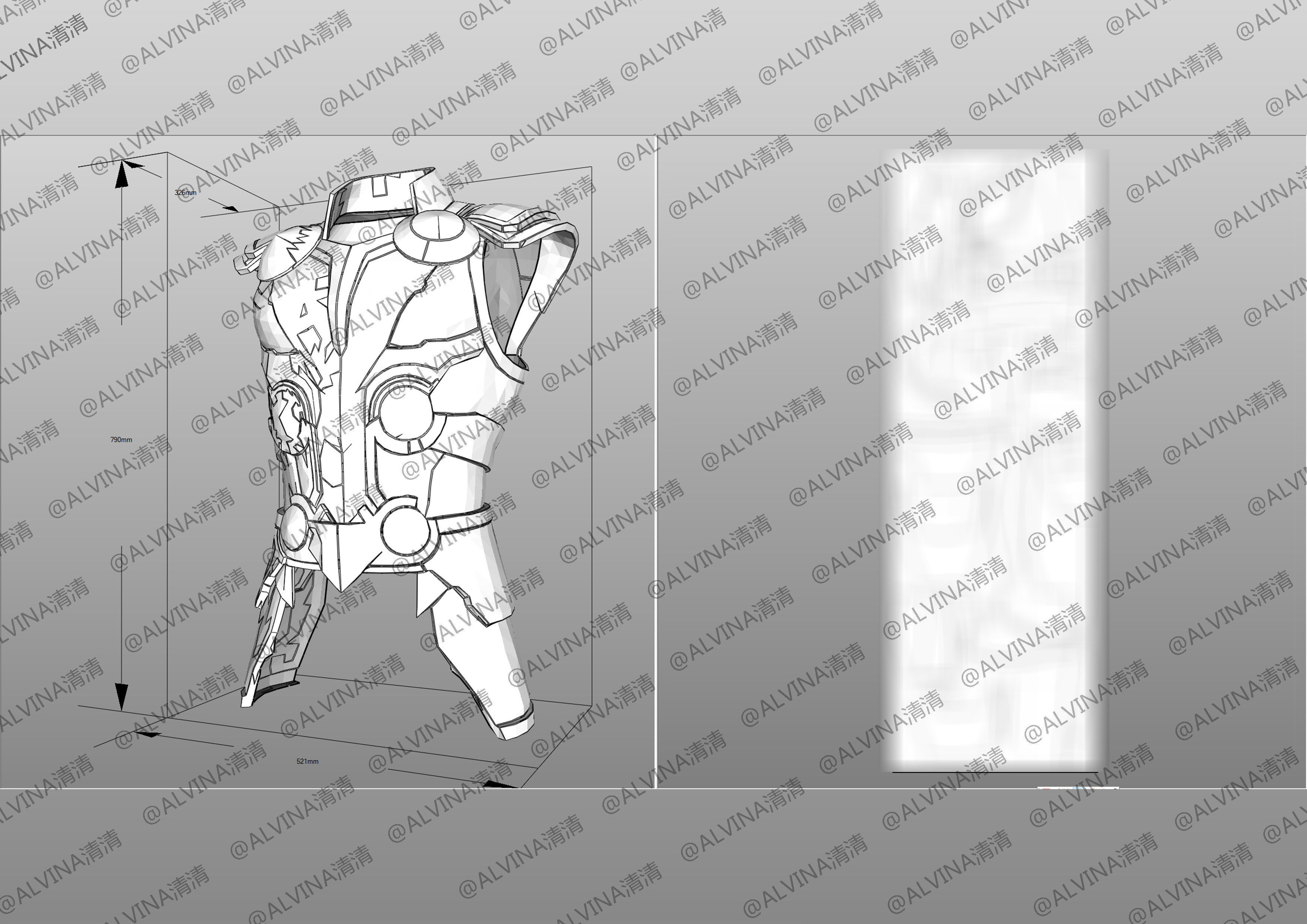 3D model Thor 2022 Armor - DIY Cosplay Pepakura Foam Template VR / AR ...