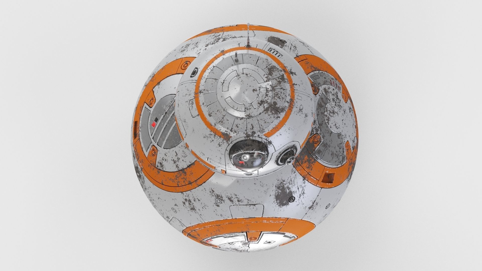 Dirty and New Star Wars BB-8 Droid 3D model | CGTrader