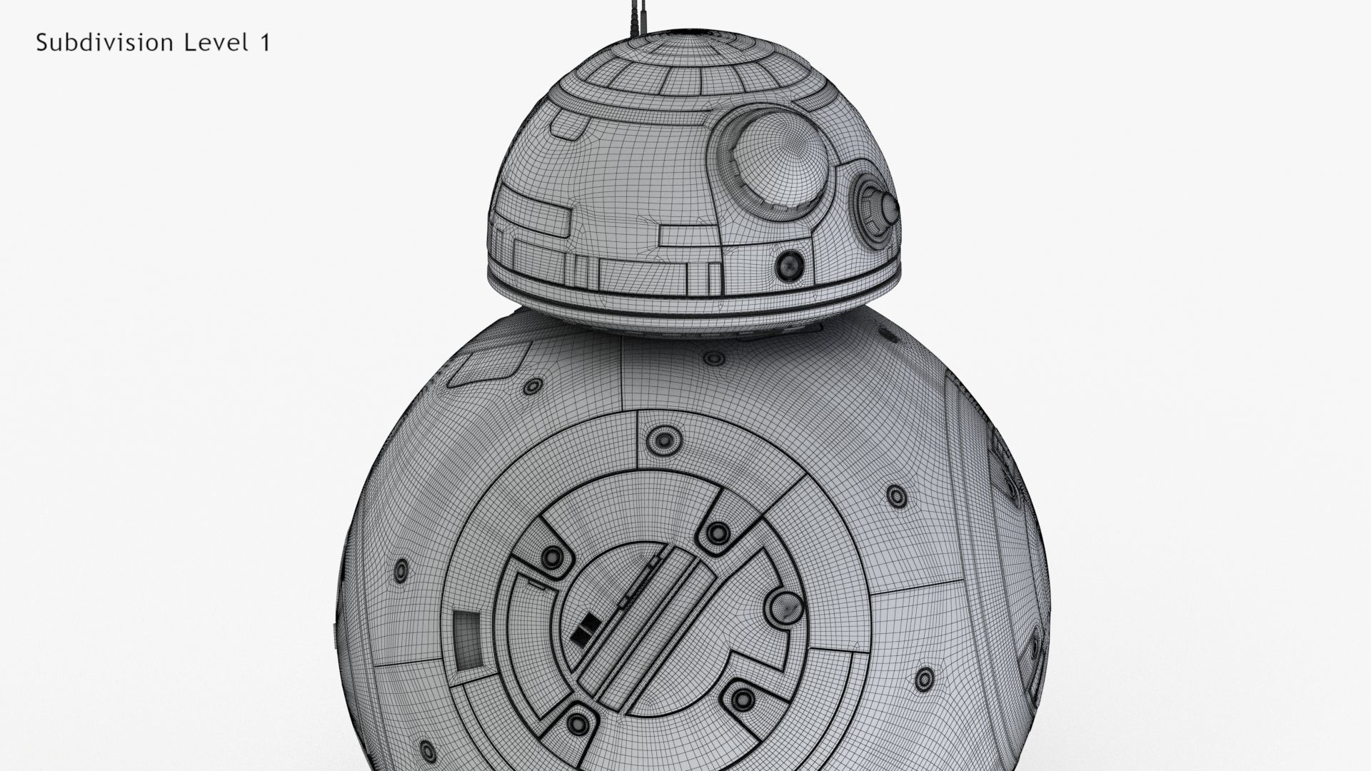 Dirty and New Star Wars BB-8 Droid 3D model | CGTrader