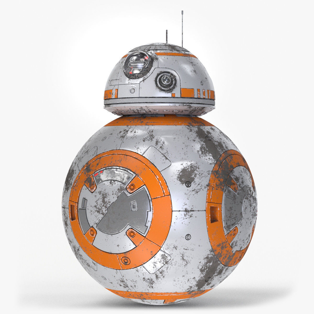 Dirty and New Star Wars BB-8 Droid 3D model | CGTrader