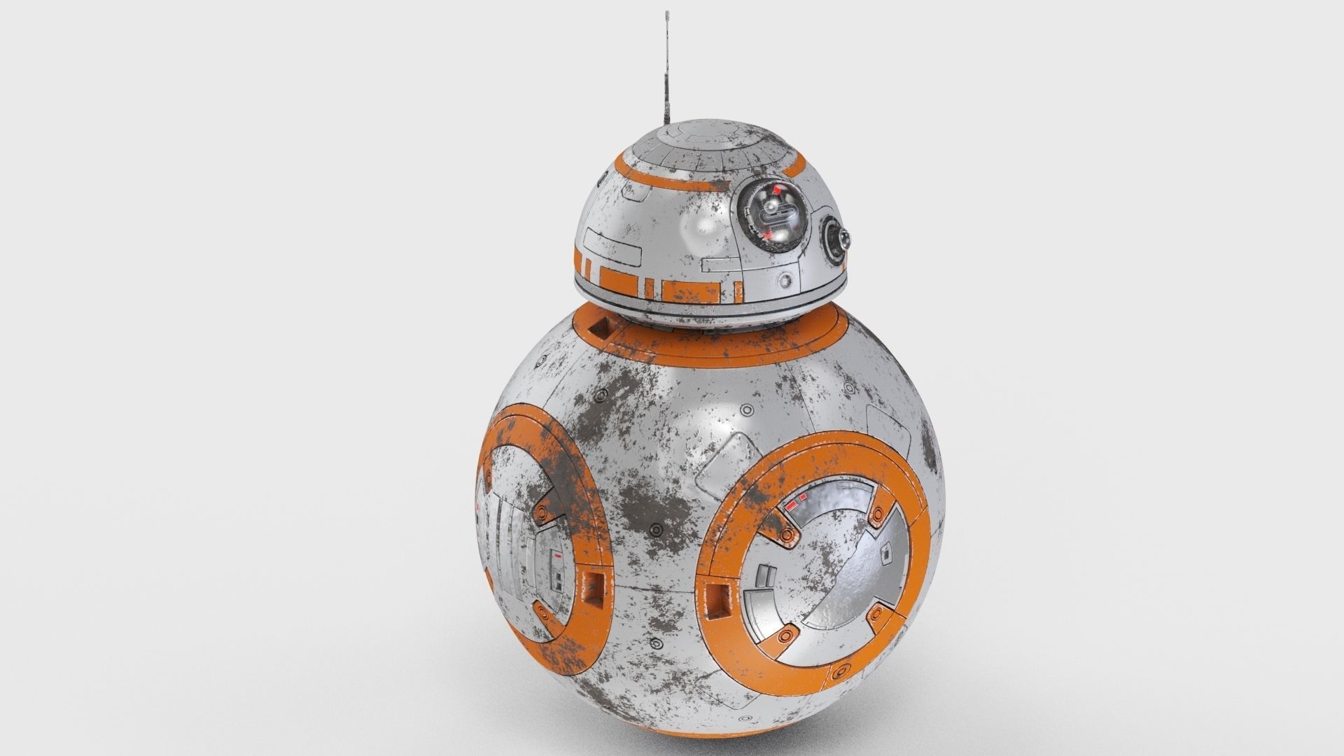 Dirty and New Star Wars BB-8 Droid 3D model | CGTrader