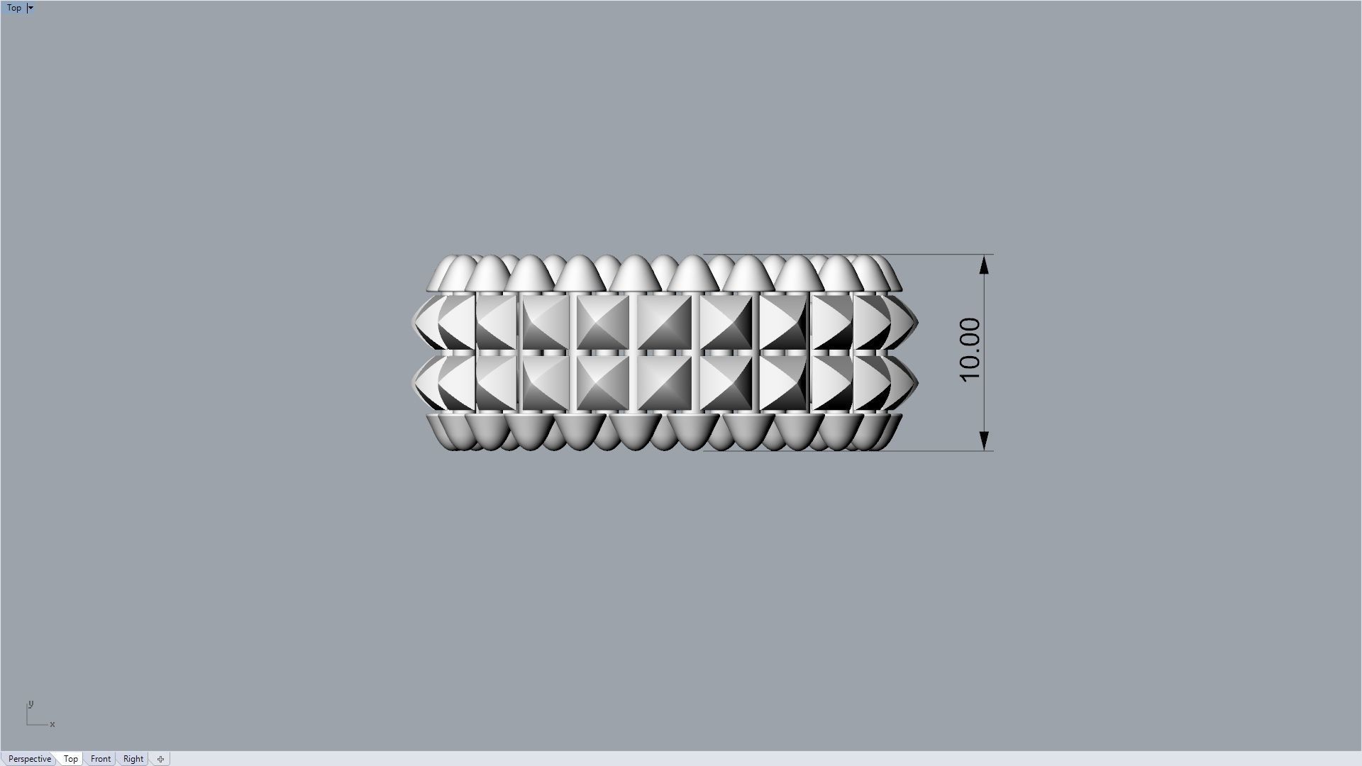 Clash Two Row Ring 18 5mm USA 8 5 3D model 3D printable | CGTrader