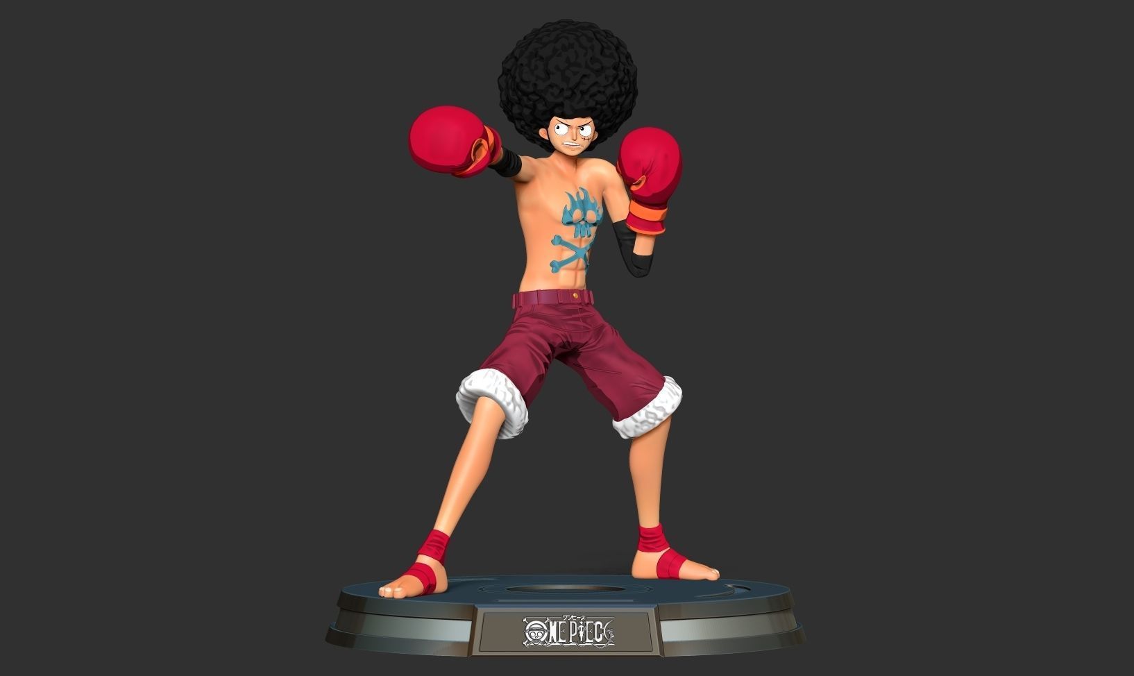 Afro Luffy - One Piece Fanart 3D model 3D printable | CGTrader