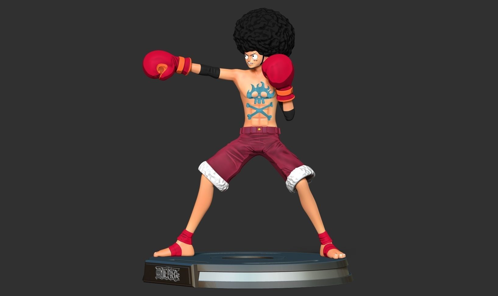 Afro Luffy - One Piece Fanart 3D model 3D printable | CGTrader