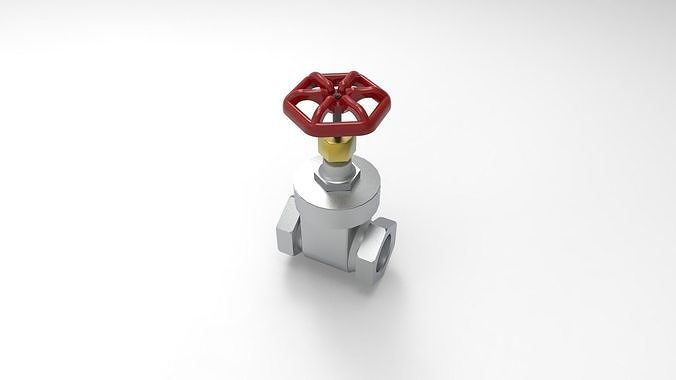 gate valve 3D model 3D printable | CGTrader