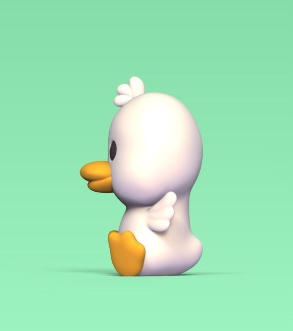 Cute Sitting Duck 3D model 3D printable | CGTrader