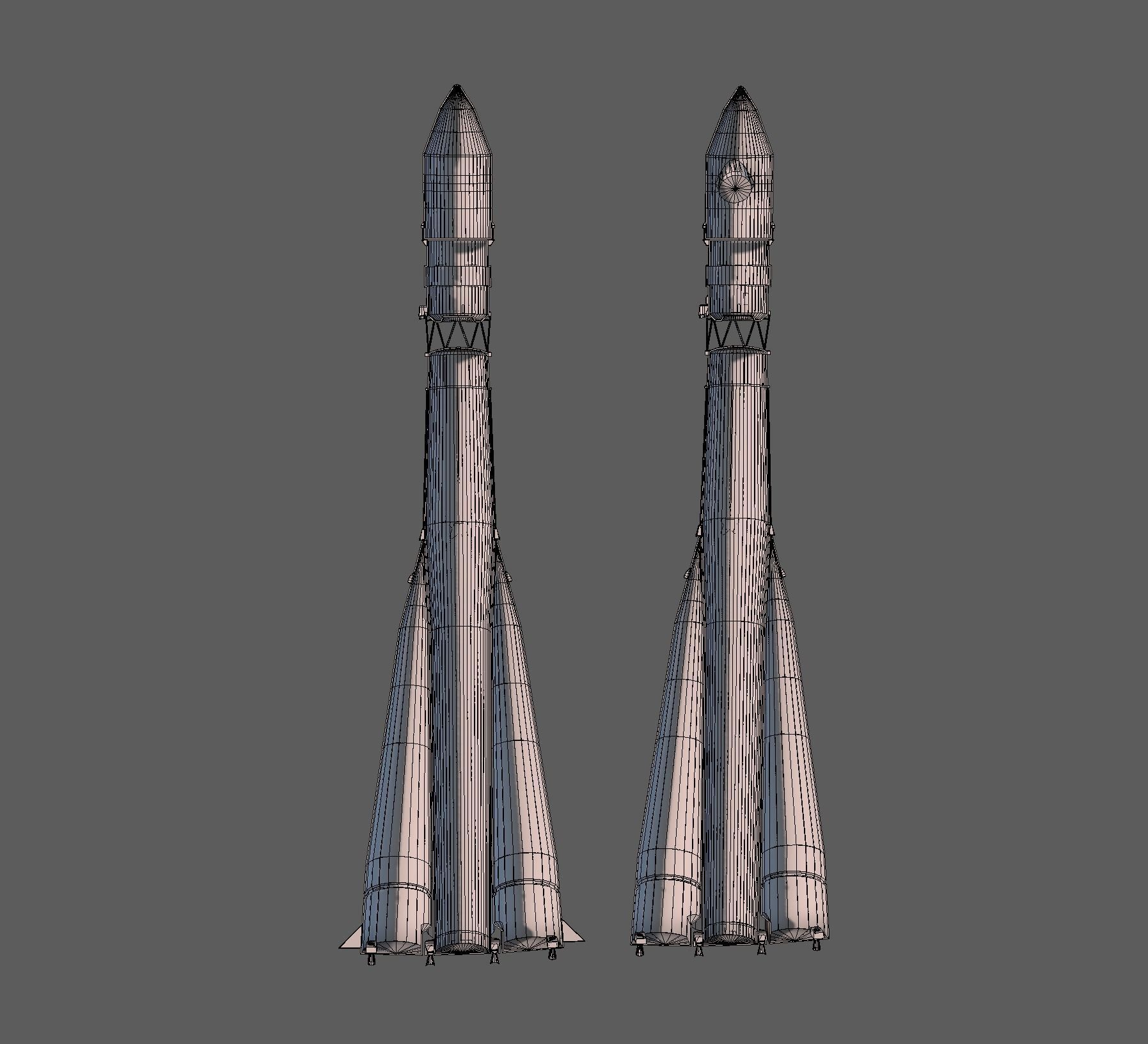 3D model Rocket Vostok 1 VR / AR / low-poly | CGTrader