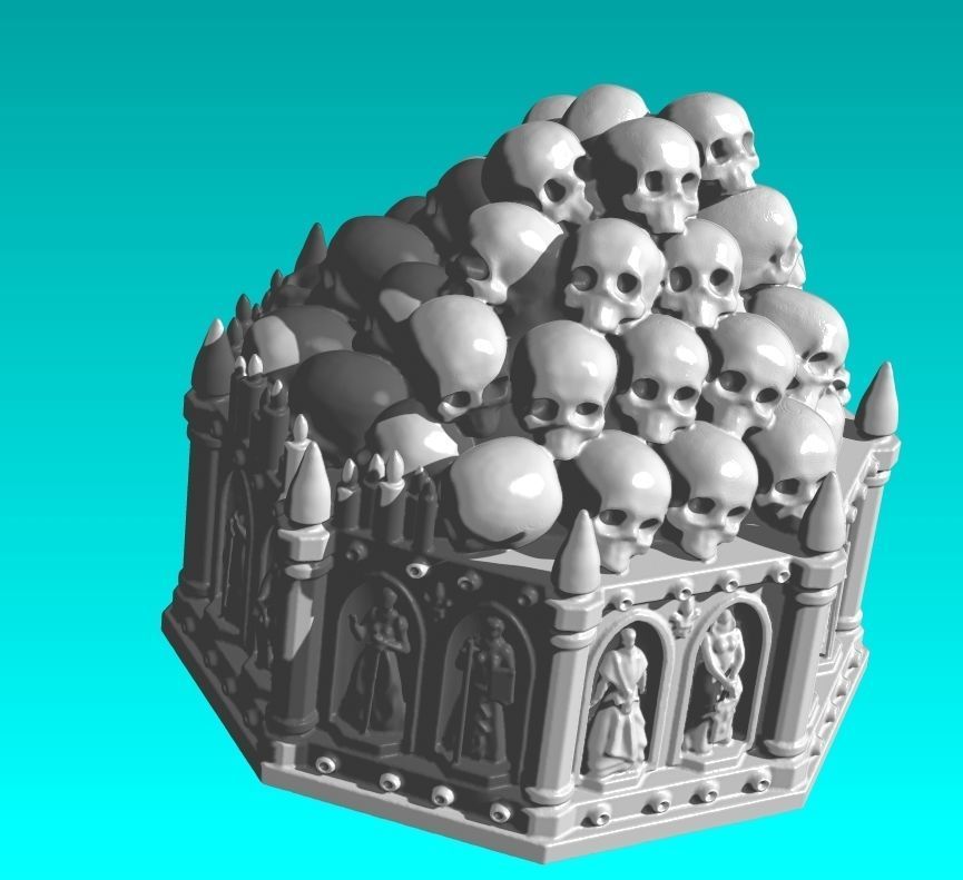 SKULL BASE WARGAMING MINIATURE 3D model 3D printable | CGTrader