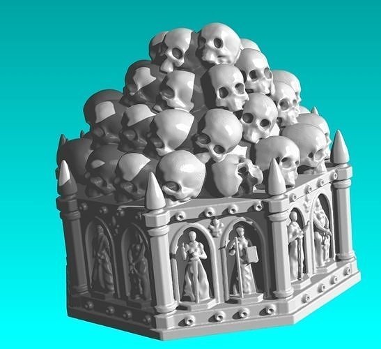 SKULL BASE WARGAMING MINIATURE 3D model 3D printable | CGTrader