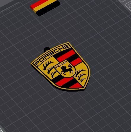 Keychain Porsche I 3D model 3D printable | CGTrader