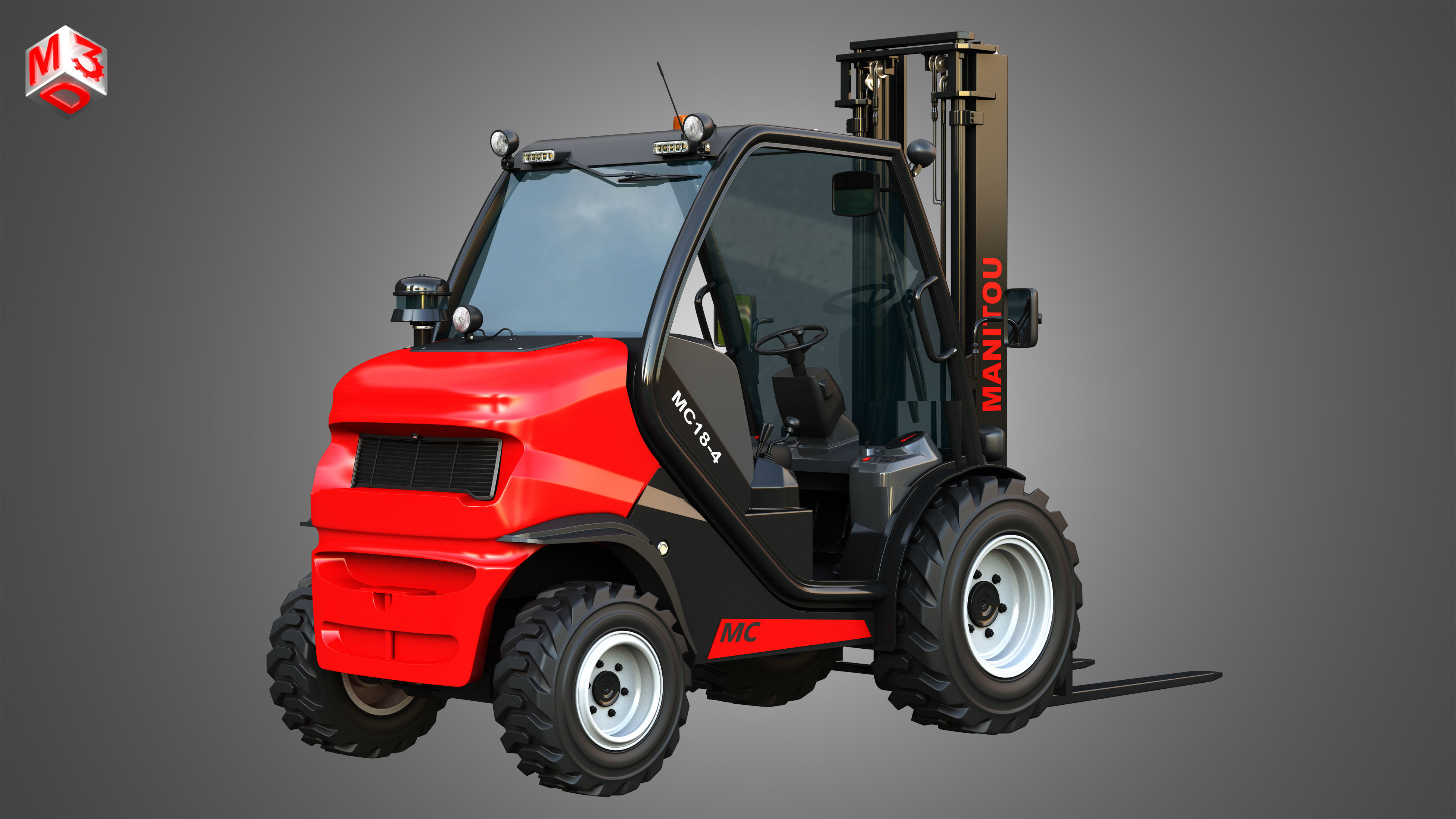 Manitou - MC18-4 Forklift 3D model | CGTrader