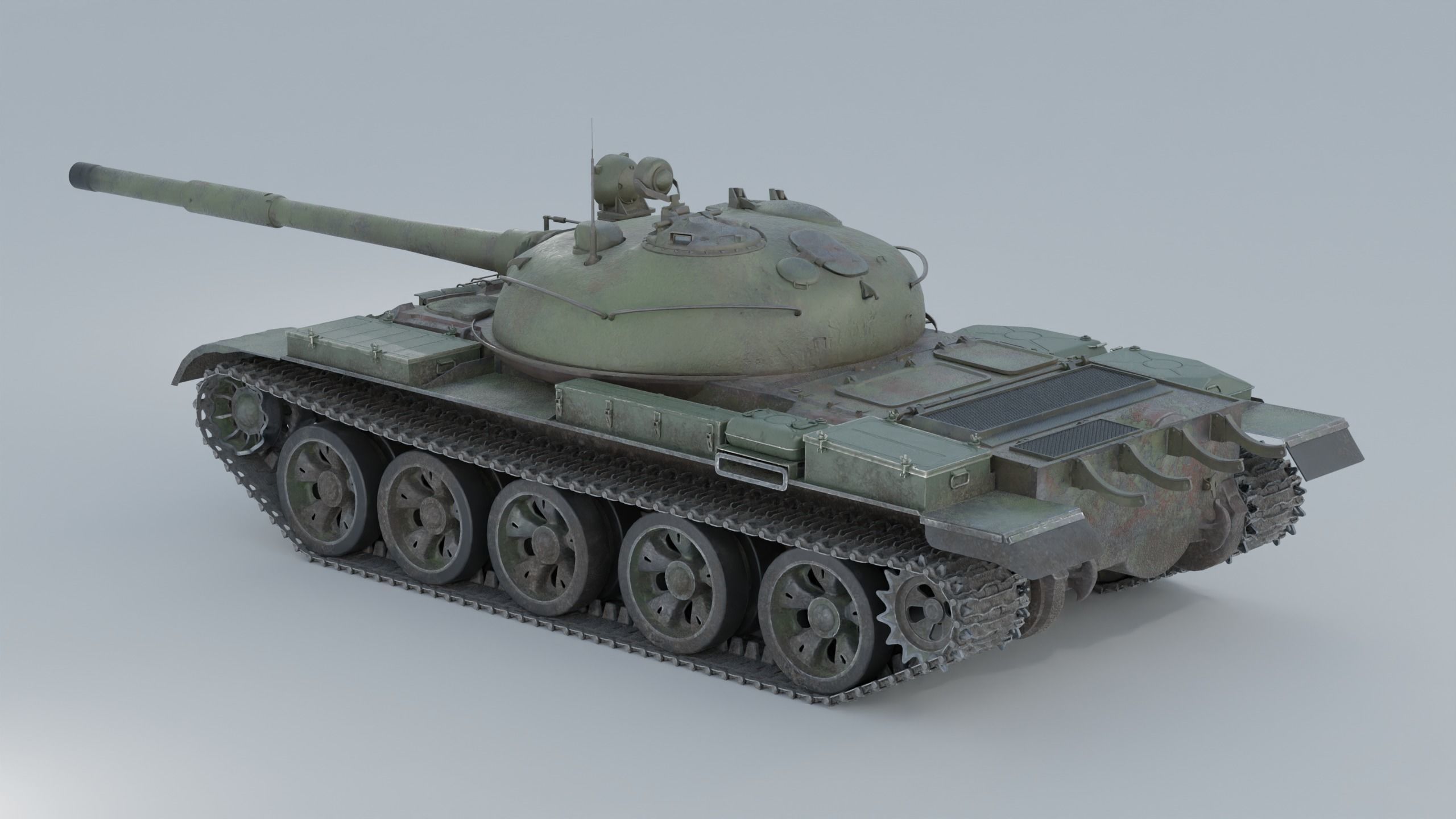 T-62 soviet main battle tank T62 3D model | CGTrader