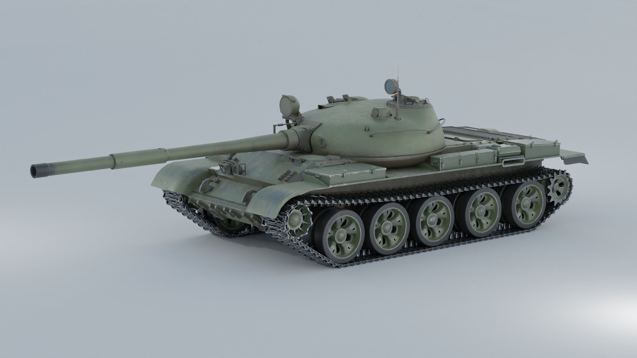 T-62 soviet main battle tank T62 3D model | CGTrader