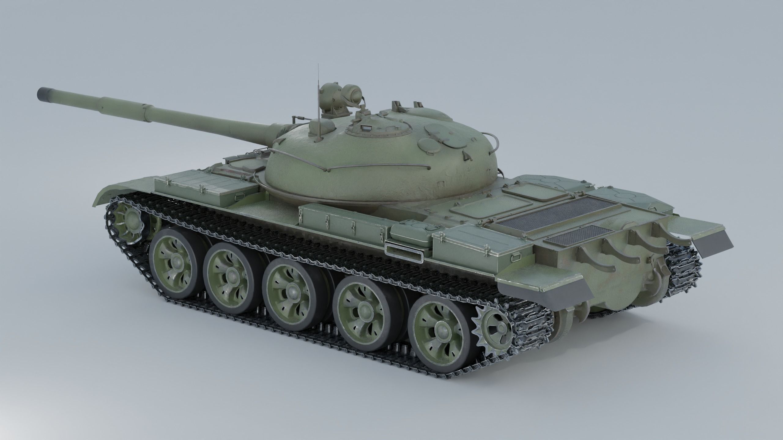 T-62 soviet main battle tank T62 3D model | CGTrader