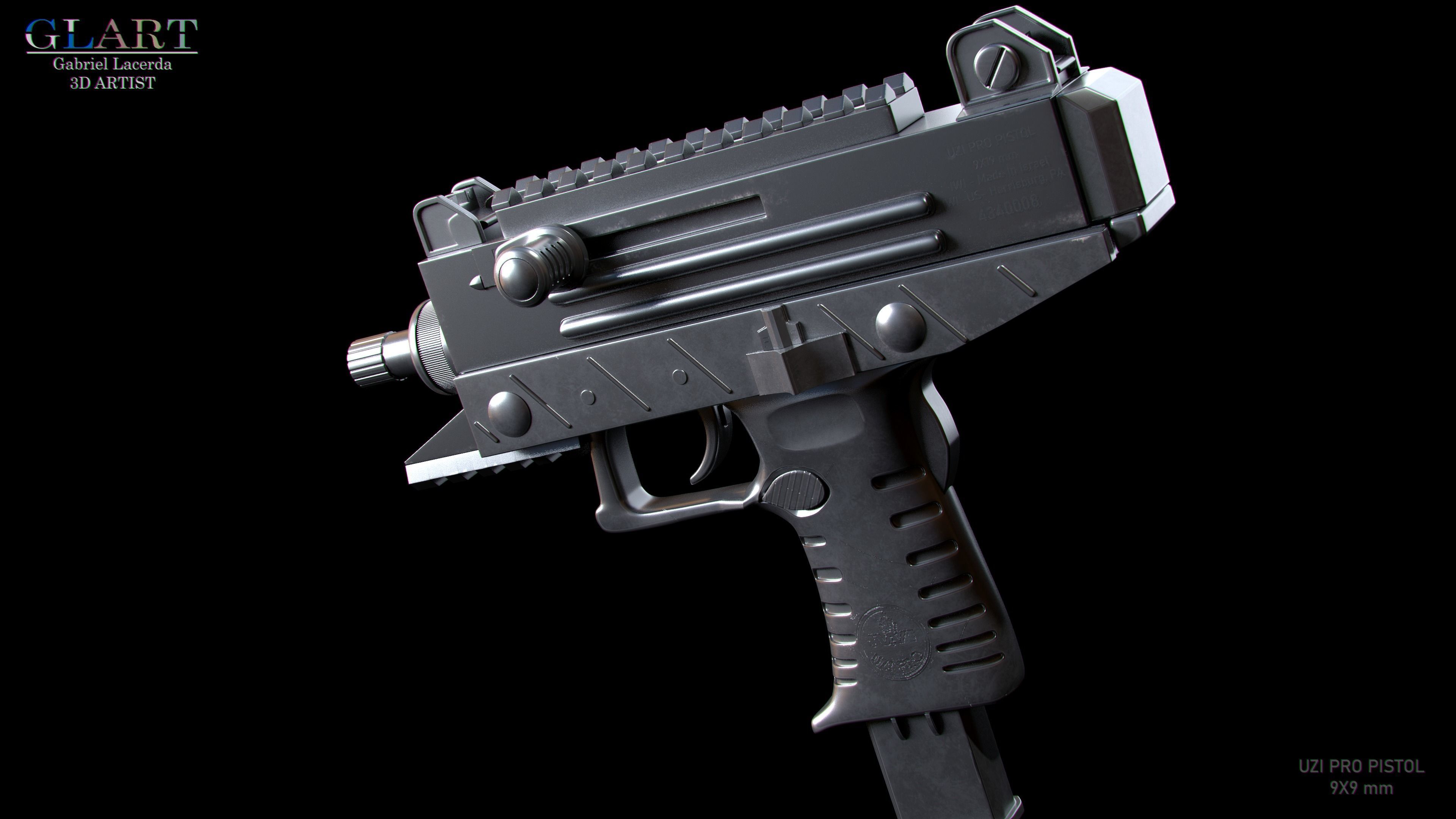 UZI PISTOL 9X9 mm 3D model | CGTrader