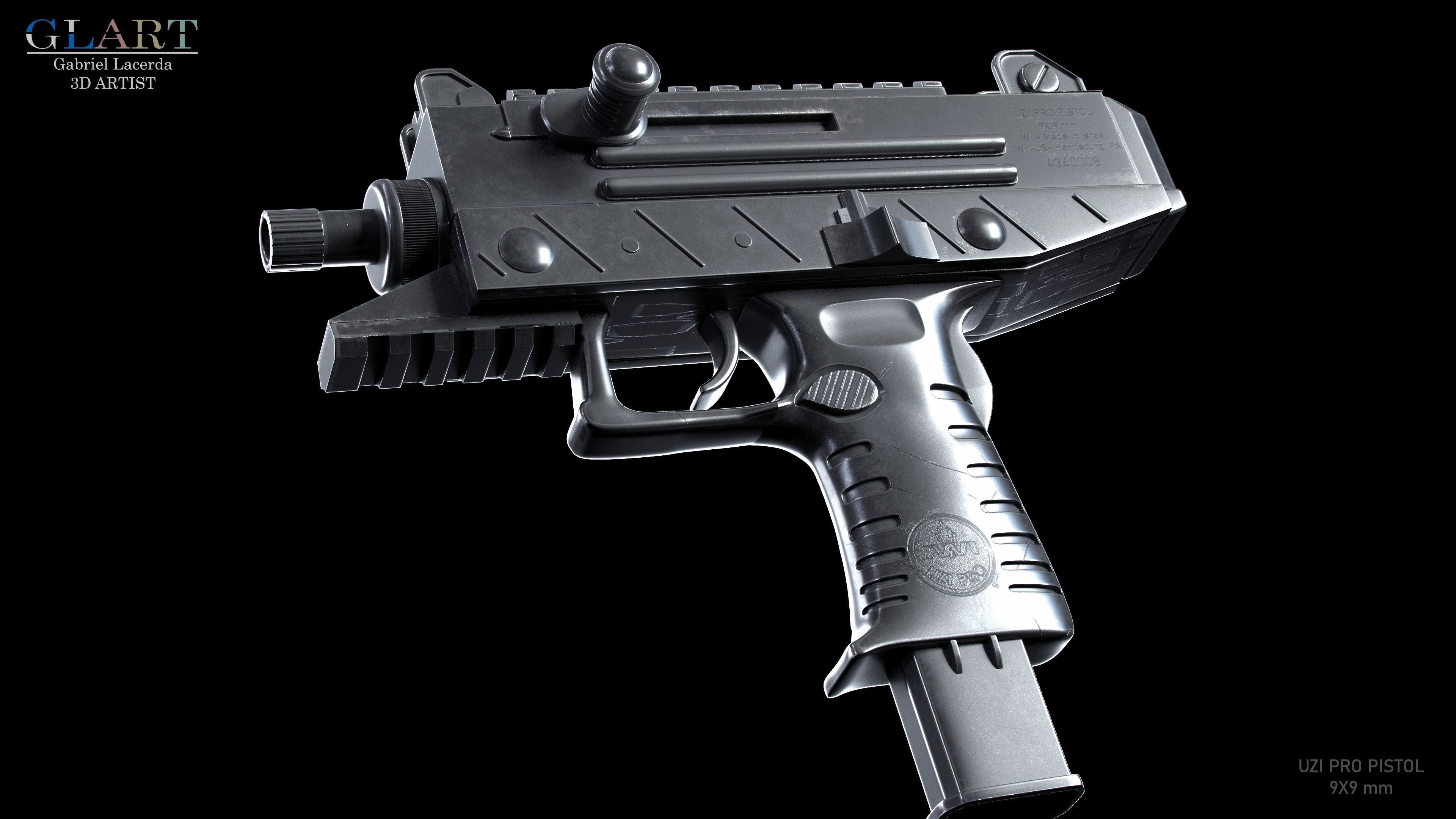 UZI PISTOL 9X9 mm 3D model | CGTrader