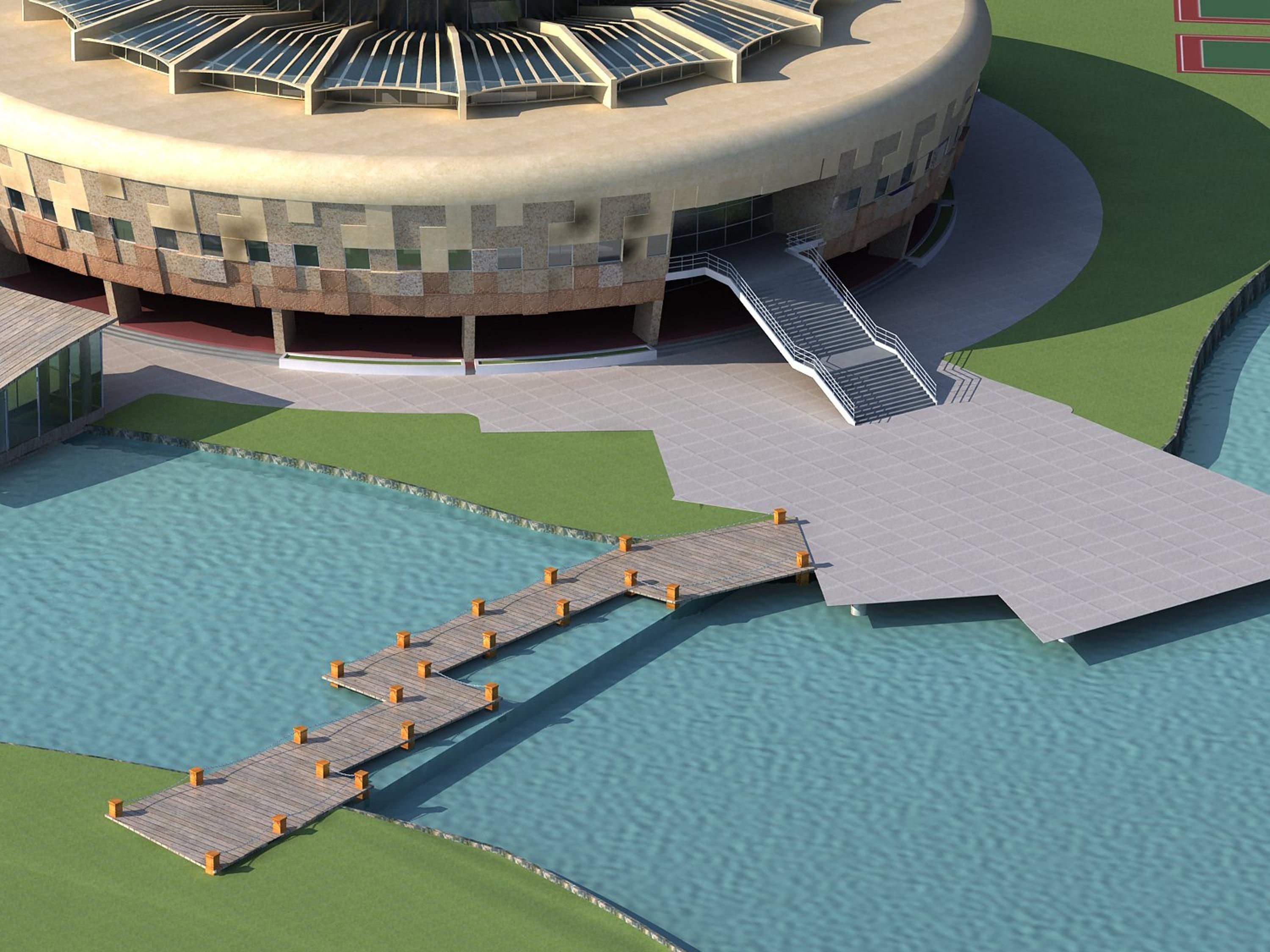 the modern exterior sports venues 3D model | CGTrader