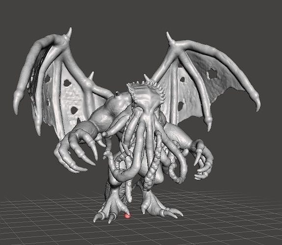 CTHULHU MONSTER MINIATURE FIGURE FANTASY GAMES DND RPG 3D model 3D ...