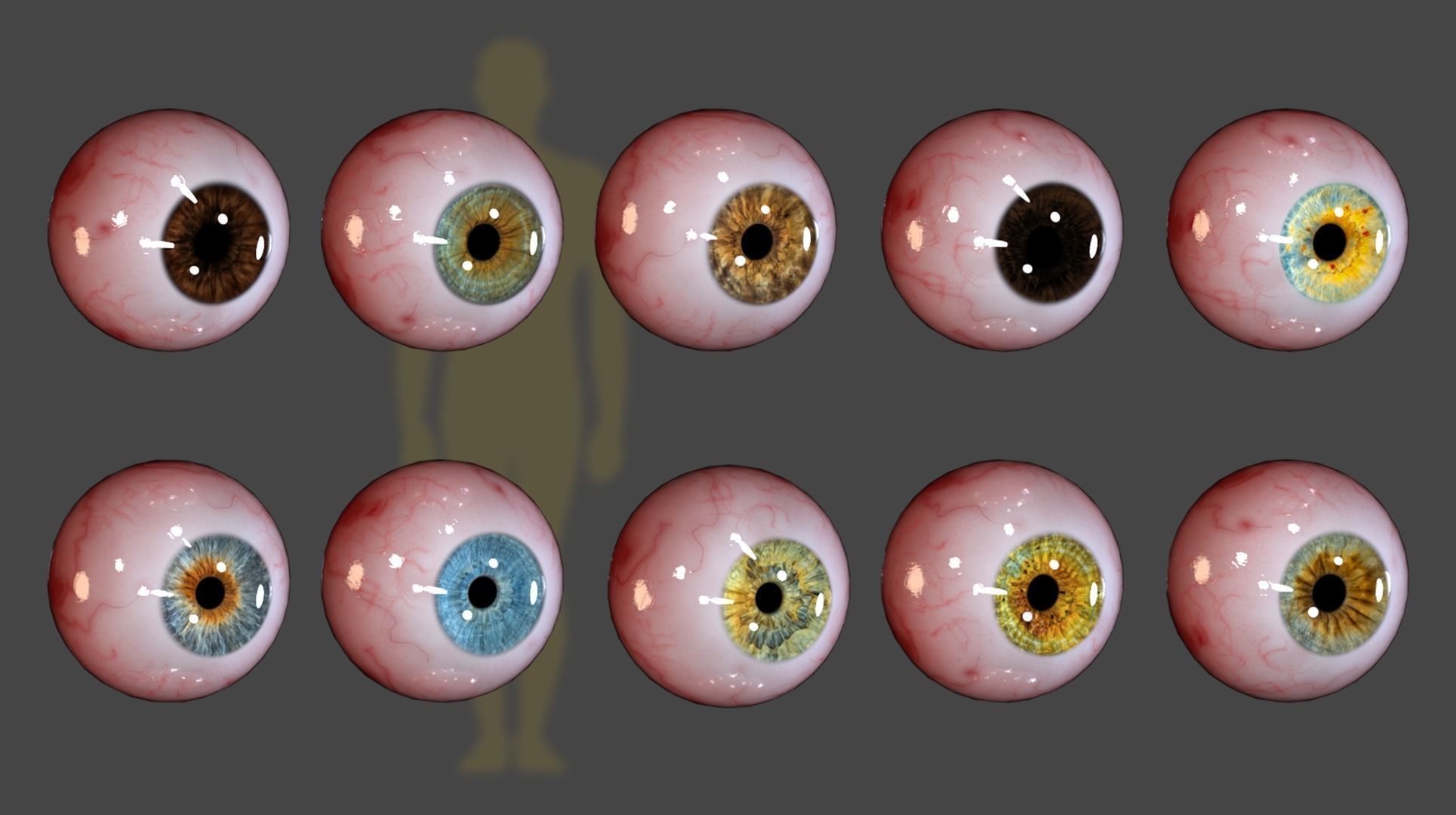 50 EyeBall Kitbash 3D model | CGTrader